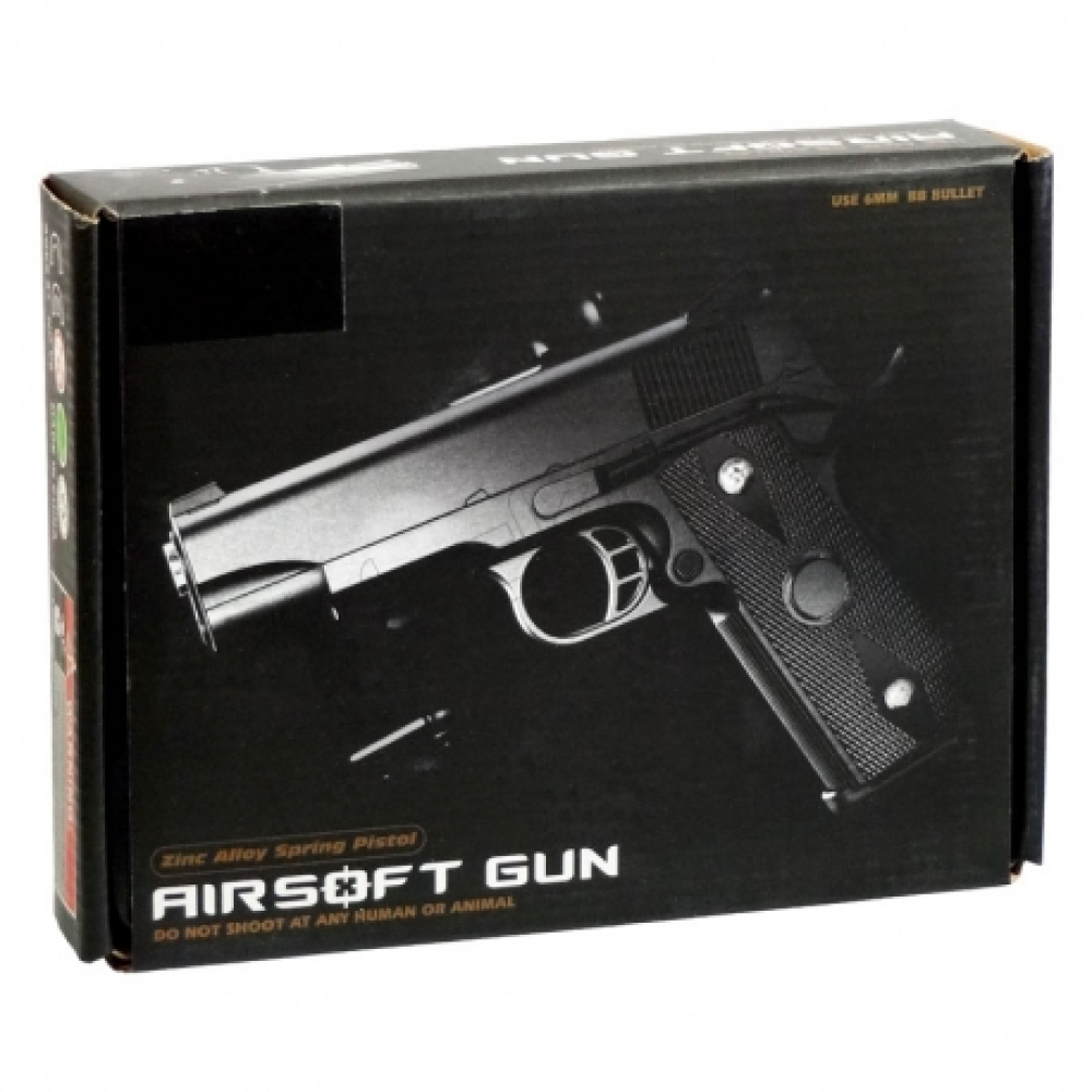 تفنگ اسباب بازی کلت فلزی ساچمه ای ایرسافت گان مدل Airsoft Gun V9 اسباب